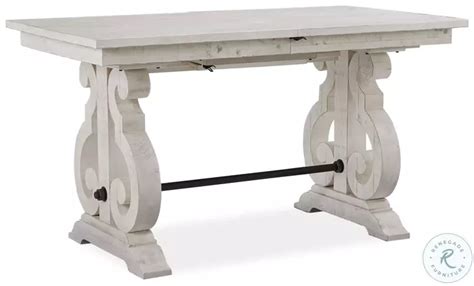 Bronwyn Chalk White Extendable Rectangular Counter Height Dining Table
