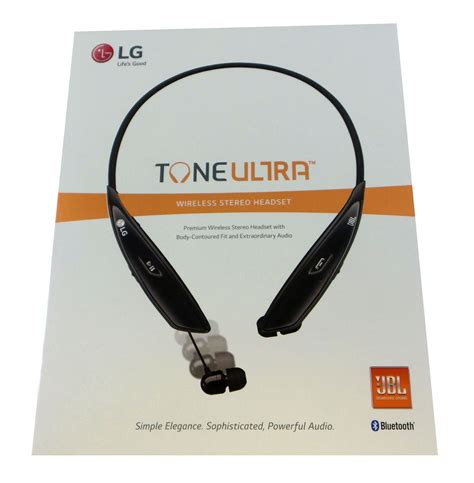 Lg Tone Ultra Hbs Headphones Wireless Bluetooth Stereo Headset Black