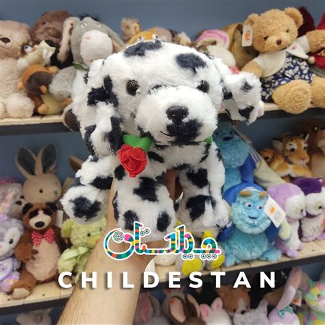 خرید و قیمت عروسک پولیشی اورجینال سگ چهار دست و پا بدن خال خالی گلدار