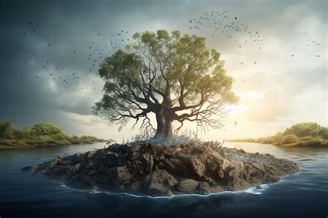 Premium Photo A Conceptual Graphic Illustrating The Connection Generative Ai