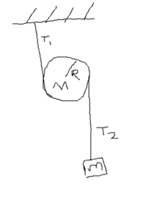 Solved Find The Tension And Use Torque To Determine Chegg Com