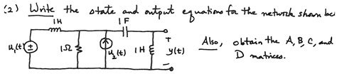 solved 2 write the state and output equations for the