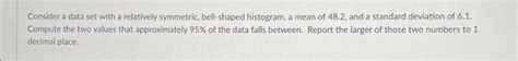 Solved Consider A Data Set With A Relatively Symmetric Chegg