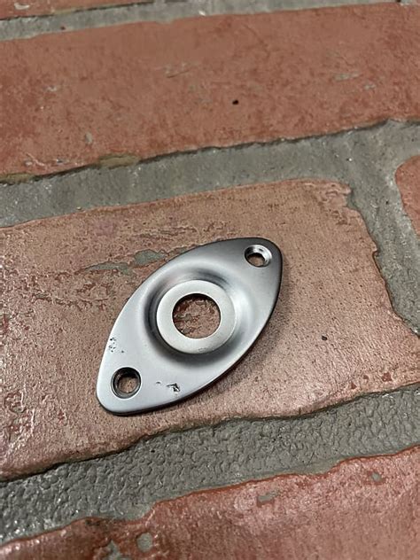 Satin Chrome Input Jack Plate Reverb