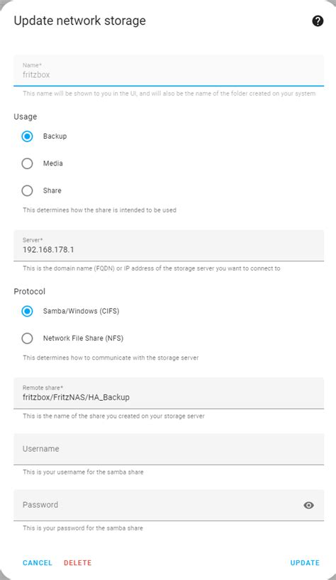 Backup To Network Location Smbcifs Share Now Working Configuration Home Assistant Community