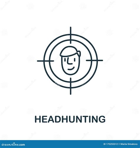 Headhunting Icon Simple Line Element Headhunting Symbol For Templates Web Design And