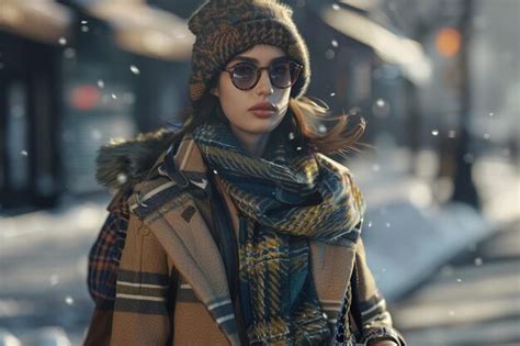 Explore The Chic Side Of Winter With Street Fashio Generative Ai Premium Ai Generated Image