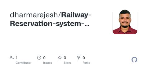 Github Dharmarejesh Railway Reservation System Documents