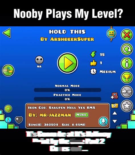 Nooby Plays My Level Youtube