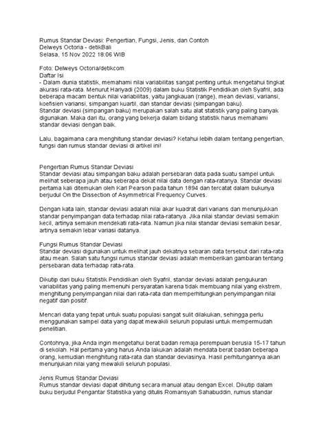 Rumus Standar Deviasi Pdf