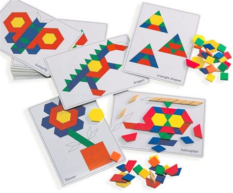 Activity Cards Pattern Blocks Specialized Educational Toys