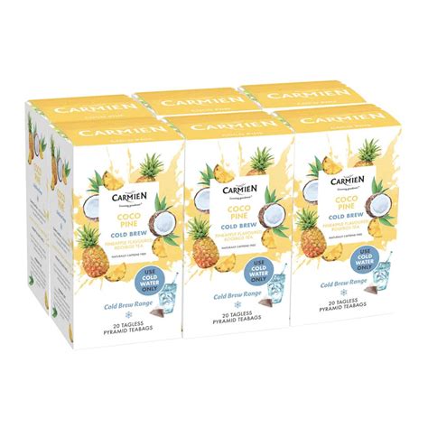 Coco Pine Cold Brew Tea Multi Pack 6 X 20 Teabags Carmién Tea
