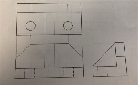 solved create a 3d sketch for the multiview projection using
