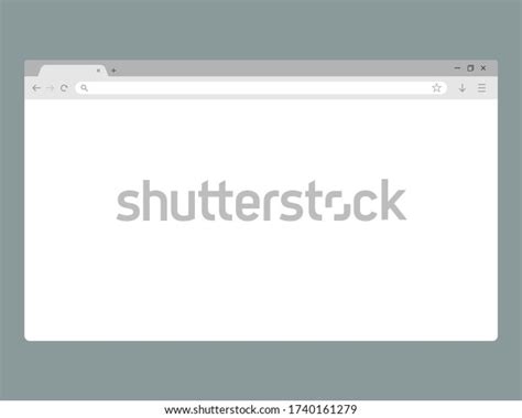 Web Browser Window Mockup Template Website Stock Vector Royalty Free