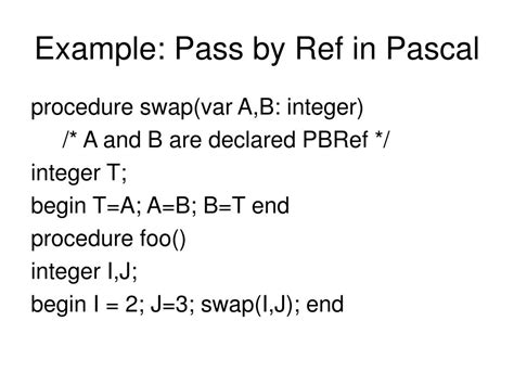 Ppt Understanding Parameter Passing And Variables In Programming