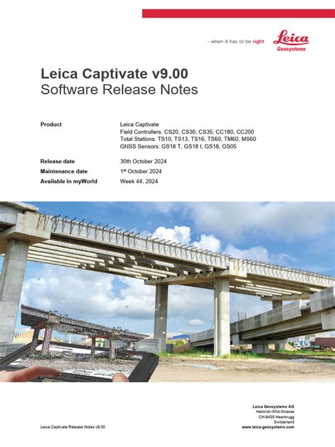 Leica Captivate V9 00 Release Notes En Pdf Computer File Usb Flash Drive