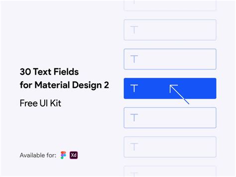 Text Fields For Material Design 2 Free XD Resource Adobe XD Elements