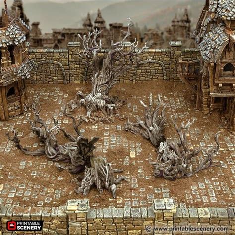 Blasted Tree Dnd Miniature Terrain Dungeons And Dragons Terrain