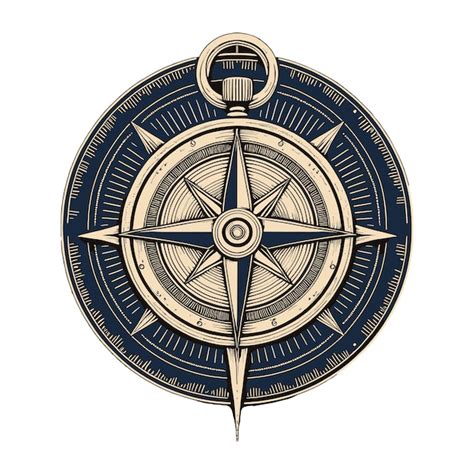 Vintage Compass Design With Intricate Details Premium Ai Generated Vector