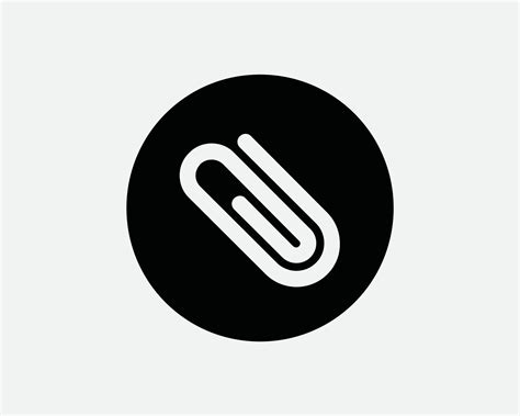 paperclip paper clip black round circle icon file document attach
