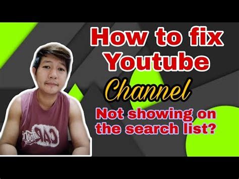 How to fix Youtube Channel not Showing On the Search list | Tagalog Tutorial - YouTube