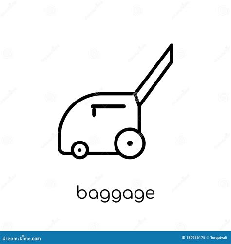 Baggage Icon Trendy Modern Flat Linear Vector Baggage Icon On W Stock