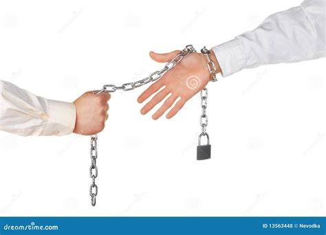 Dependence Concept Stock Photo Image Of Chained Metallic