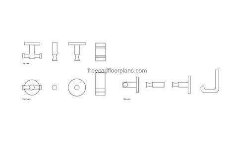 Robe Hook Free Cad Drawings