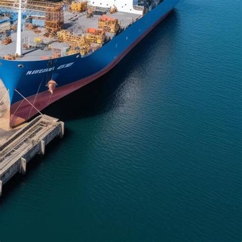 Premium Ai Image Loading Grain Into Holds Of Sea Cargo Vessel Through An Automatic Line In