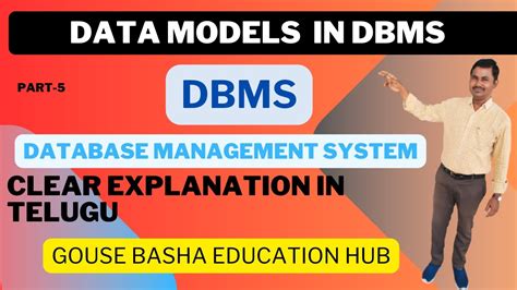 Data Models In Dbms In Telugudbms Dbmstutorials Datamanagement