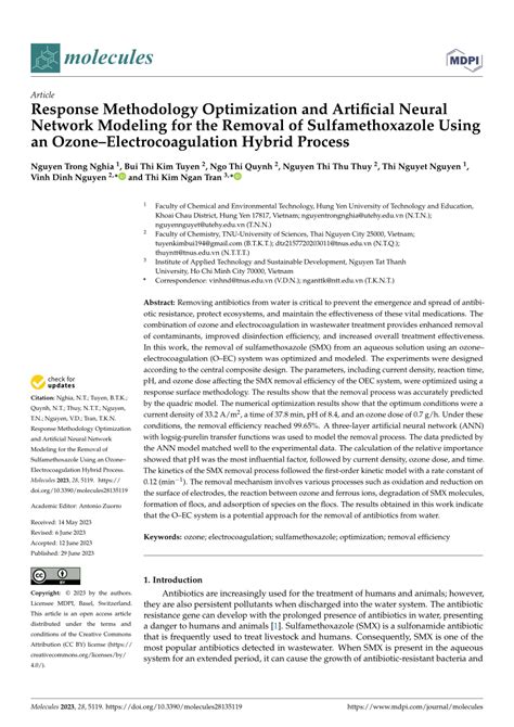Pdf Response Methodology Optimization And Artificial Neural Network
