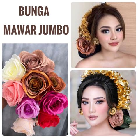 Jual Bunga Mawar Besar Aurel Warna Warni Klasik Hairdo Shopee Indonesia