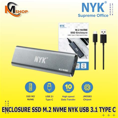 Jual Enclosure Casing Ssd M Nvme Type C Usb To M Nvme Ssd Nyk Shopee Indonesia