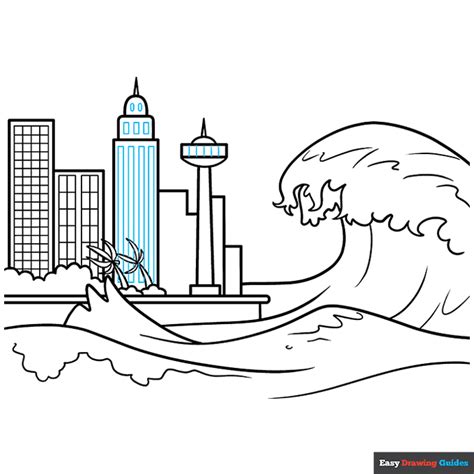 How To Draw A Tsunami Really Easy Drawing Tutorial