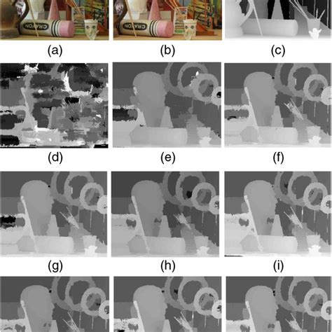 Disparity Result Under Radiometric Difference A B Respectively Download Scientific