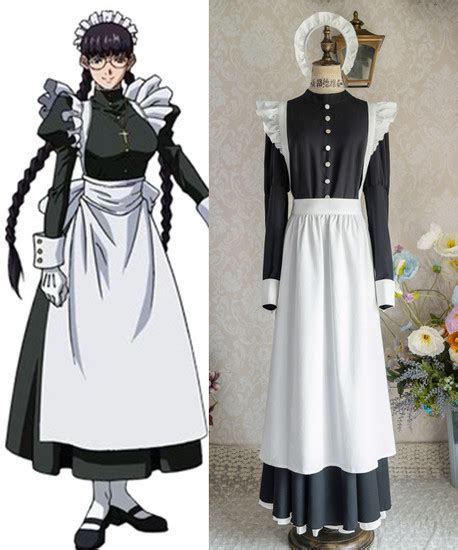 Black Lagoon Cosplay Roberta Maid Dress And Apron Costume Set