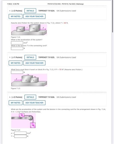 Solved Assume Zero Friction For The System Shown In Fig Chegg