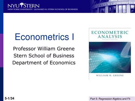 Ppt Econometrics I Powerpoint Presentation Free Download Id2428197