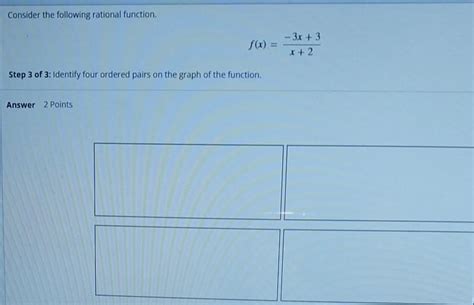 Solved Consider The Following Rational Function Chegg