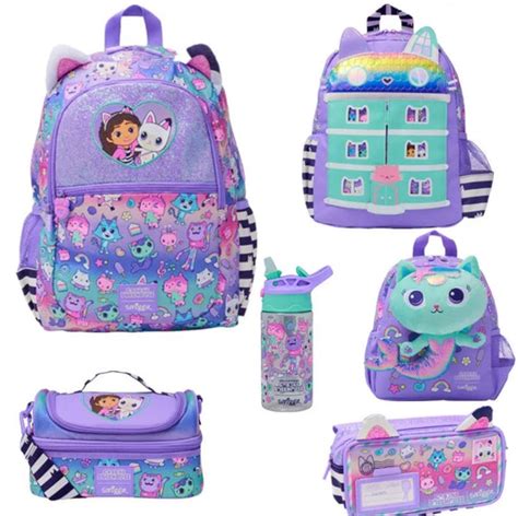 Smiggle Gabbys Dollhouse Set Of 3pcs Bottle Lunch Box Backpack 42cm