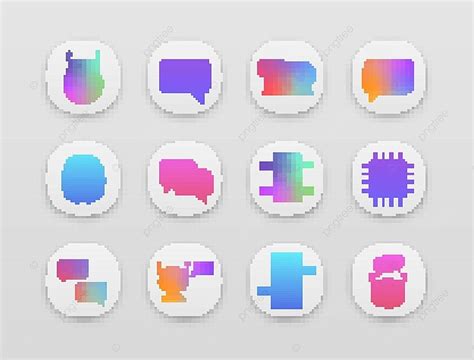 chatbots app icons set code learning navigation vector code learning