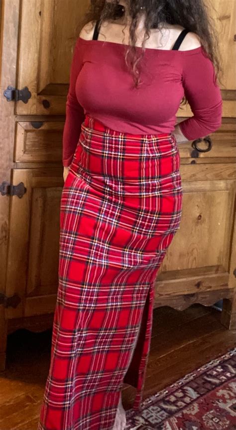 Red Plaid Skirt Gem