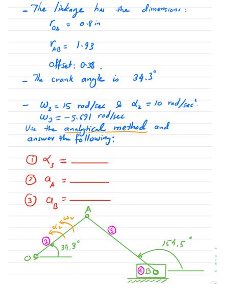 Solved Find The Angular Acceleration Of Link And Chegg