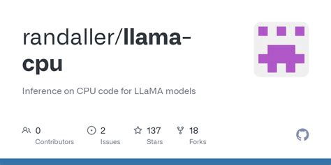 Github Randaller Llama Cpu Inference On Cpu Code For Llama Models