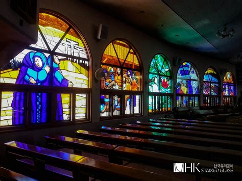 Hkglass 한국유리공예 스테인드글라스 당감성당 성경이야기