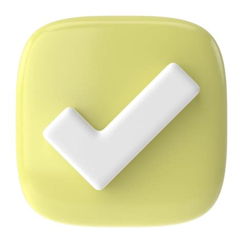 체크박스 표시 3d 일러스트레이션 프리미엄 사진