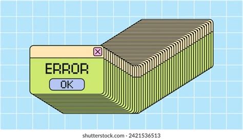 Pixelated Computer Error Window Retro Bit Stock Vector Royalty Free Shutterstock