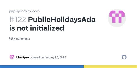 Publicholidaysadaptivecardextension Is Not Initialized · Issue 122 · Pnpsp Dev Fx Aces · Github