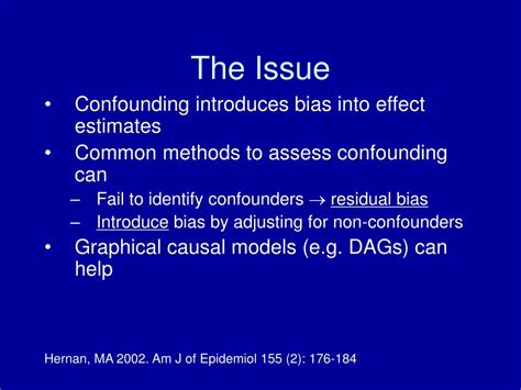 Ppt Using Directed Acyclic Graphs Dags To Assess Confounding