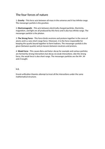 Aqa A Level Physics Particles Teaching Resources